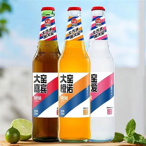 吴京大窑汽水520ml玻璃瓶嘉宾荔枝味凤梨味0脂碳酸饮料混搭一整箱 阿里巴巴