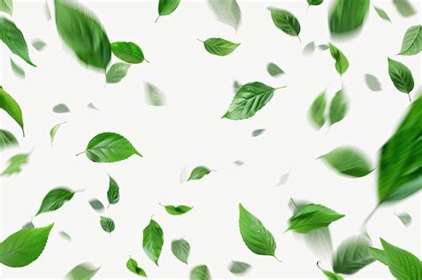 Зелёные листья падают на заднем плане растения травы Премиум Ai сгенерированное изображение