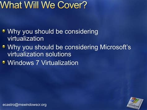 Windows 2008 R2 Virtualization Ppt