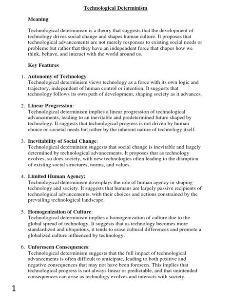 Technological Determinism Pdf Innovation Determinism