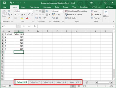 Group And Ungroup Worksheets In Excel Excel Unlocked