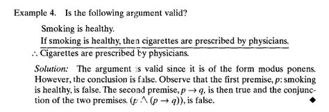 discrete mathematics checking validity of arguments using rules of