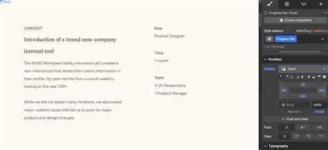 Progress Scrollbar Not Fixing At Top Of Screen Community Resources Forum Webflow