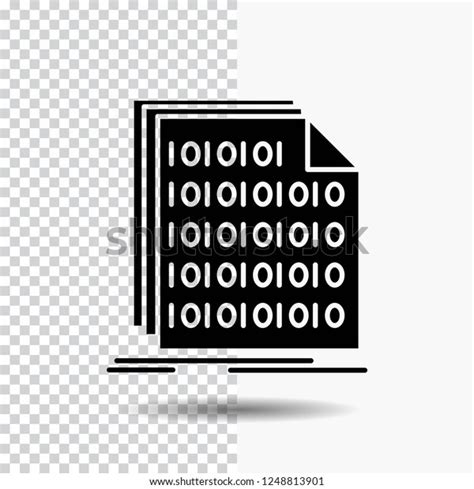 Binary Code Coding Data Document Glyph Stock Vector Royalty Free