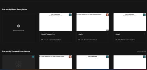 코드샌드박스 codesandbox 사용해 보기