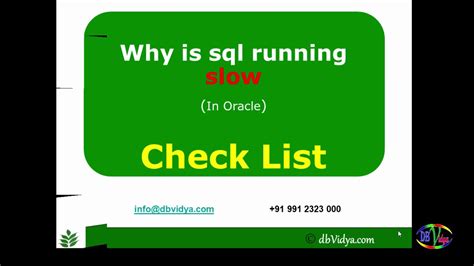 why is sql running slow youtube