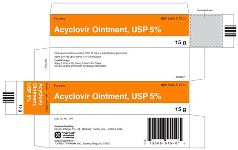 Acyclovir Ointment Package Insert Prescribing Information
