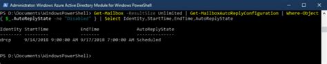 Use Powershell To Configure Automatic Replies