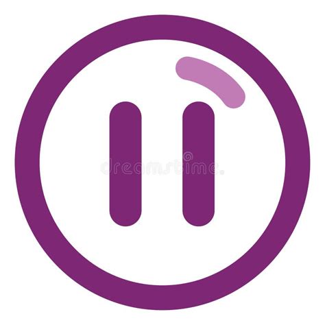 Pink Pause Button Icon Stock Vector Illustration Of Pink 259787028