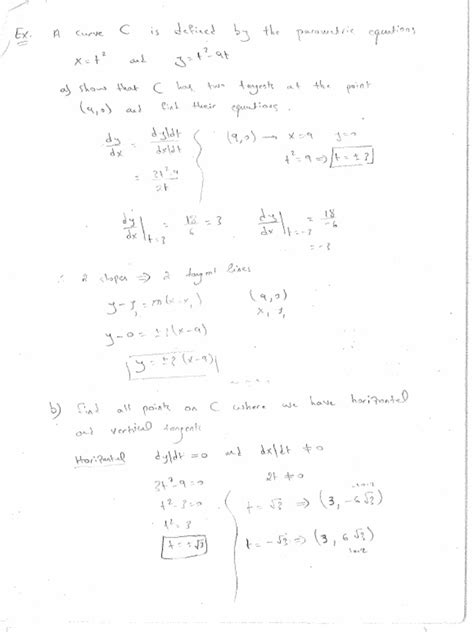 Tutorial 4 Parametric Equations Polar Coordinates Pdf