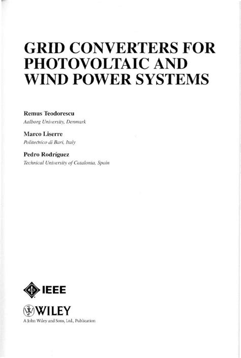 Pdf Grid Converters For Photovoltaic And Wind Power … · 4 Grid Synchronization In Single Phase