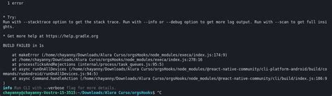 Bug Erro Para Executar O Emulador React Native Utilizando E