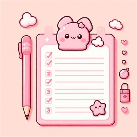 Premium Photo Cute Pink Note Pad