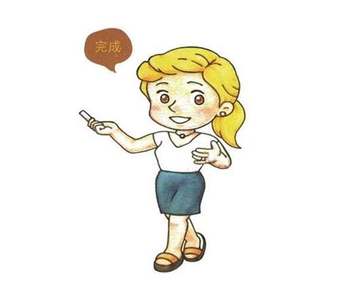 同学向老师问好简笔画女生版（19张） 简笔画图片大全