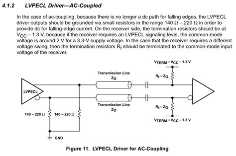 cdcm7005 how to decide pull down resistor for ac coupled lvpecl