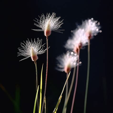 Grasses Flower In Front Of A Dark Background Puppy Pool Daytime