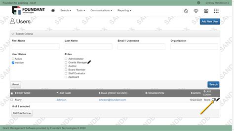 Deactivate Or Activate A User Foundant Technologies