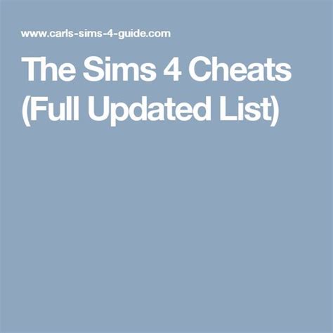 Sims Cheat Codes For Edit Sim Geekssery