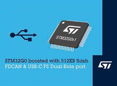 St Extends Stm32g0 Mcu Series With Usb C Full Speed Dual Role Port