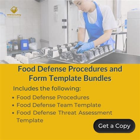 Food Defense Procedures And Form Template Bundles Sfpm Consulting