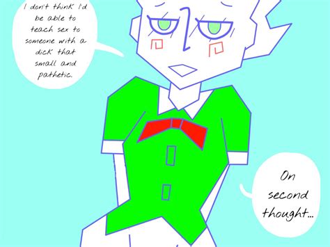 Rule 34 Condescending Green Eyes Implied Penis Making Fun Of