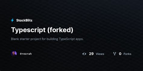 typescript forked stackblitz