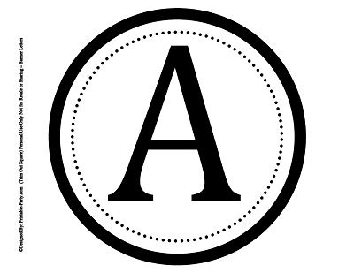 Large Circle Printable Alphabet Letters A Z Inch Printable Banner Letters