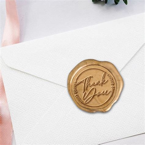 Thank You Hand Pressed Adhesive Wax Seals 7883pns Nostalgic Impressions