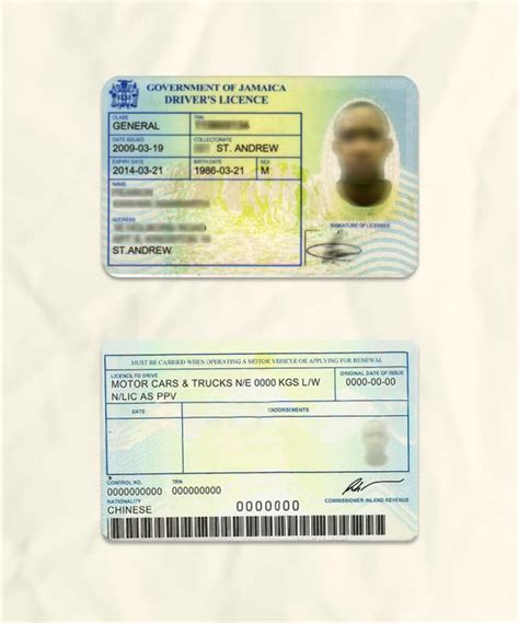 Jamaica Driver Licence Fake Template Psd Fakesample