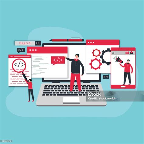 Situs Web Pengembangan Desain Aplikasi Perangkat Lunak Teknologi Kode Konsep Pemrograman Ui Ux