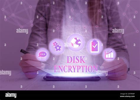 Handwriting Text Writing Disk Encryption Conceptual Photo The Security