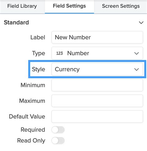 Formatting A Number Field As Currency In The Builder Gocanvas Help Center