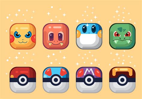 Pokemon Vector Icons 118060 Vector Art At Vecteezy