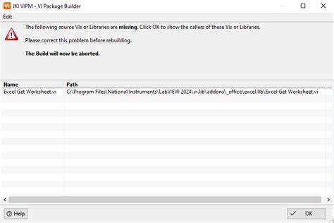 error while building vi package manager vipm vipm community