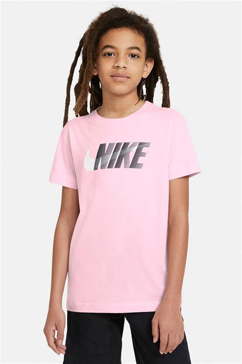 Nike Тениска Swoosh с лого Розов 147 158 Cm Standard Emagbg