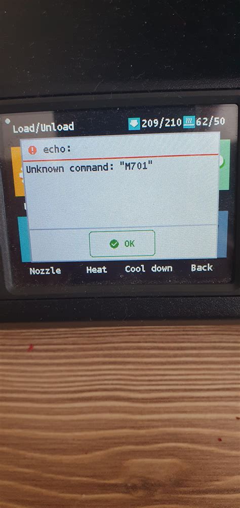 Updated Firmware Cant Unload Rartillery3d