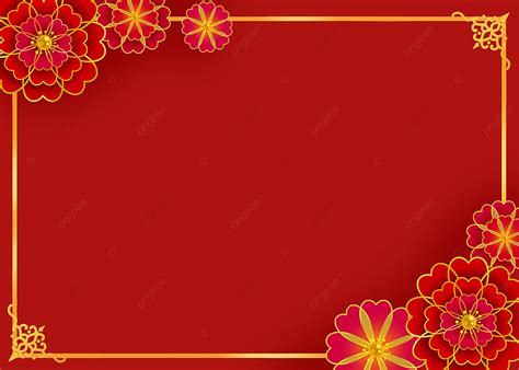 봄 축제 간단한 배경 종이 잘라 꽃 테두리 장식 중국의 설날 단순한 꽃들 배경 일러스트 및 사진 무료 다운로드 Pngtree