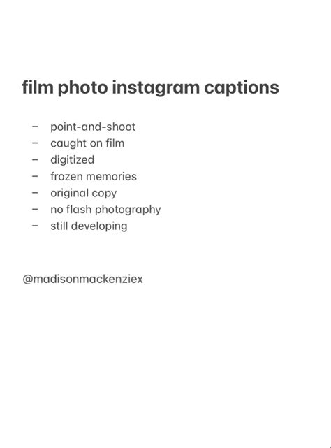 Aesthetic Film Photo Captions For Instagram
