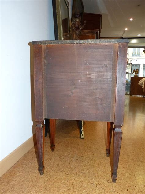 Proantic Very Small Commode Louis Xvi Period Marquetry 54 Cm Marble T