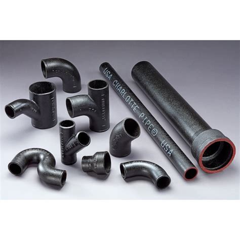 Charlotte Pipe 4 In Black Cast Iron Pipe Fittings For Non Potable Water