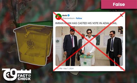 Picture Does Not Show Imran Khan Voting In Adiala Jail Soch Fact Check
