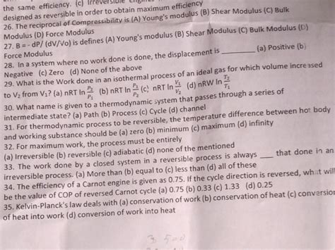 26 The Reciprocal Of Compressibility Is A Studyx