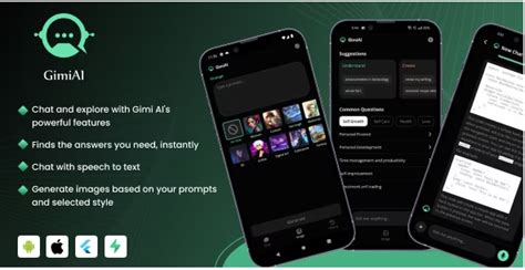 Gimi Ai Content Generation And Image Generation Flutter Application Buy Apps Themes Ui