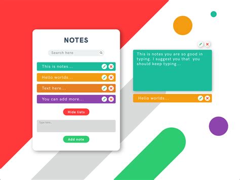 web notes by dezing on dribbble