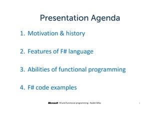 Microsoft F And Functional Programming PPT