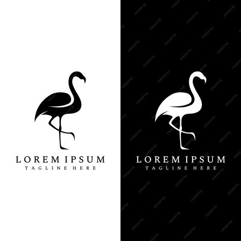 Premium Vector Logo Design Of Longlegged Bird Or Flamingo Logo With