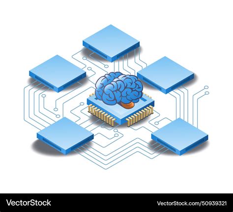 Artificial Intelligence Network Technology Data Vector Image