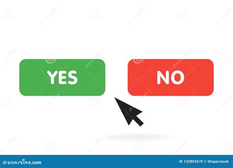 Yes Button No Button