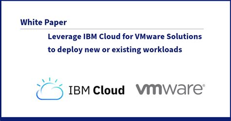 IBM Cloud For VMware Solutions Managed Cloud IT Services
