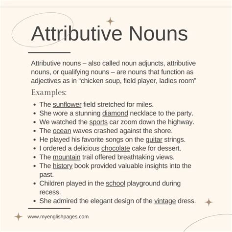 Grammar Lessons Attributive Nouns Definition And Use Easy Grammar Lessons Attributive Nouns Definition And Use Easy